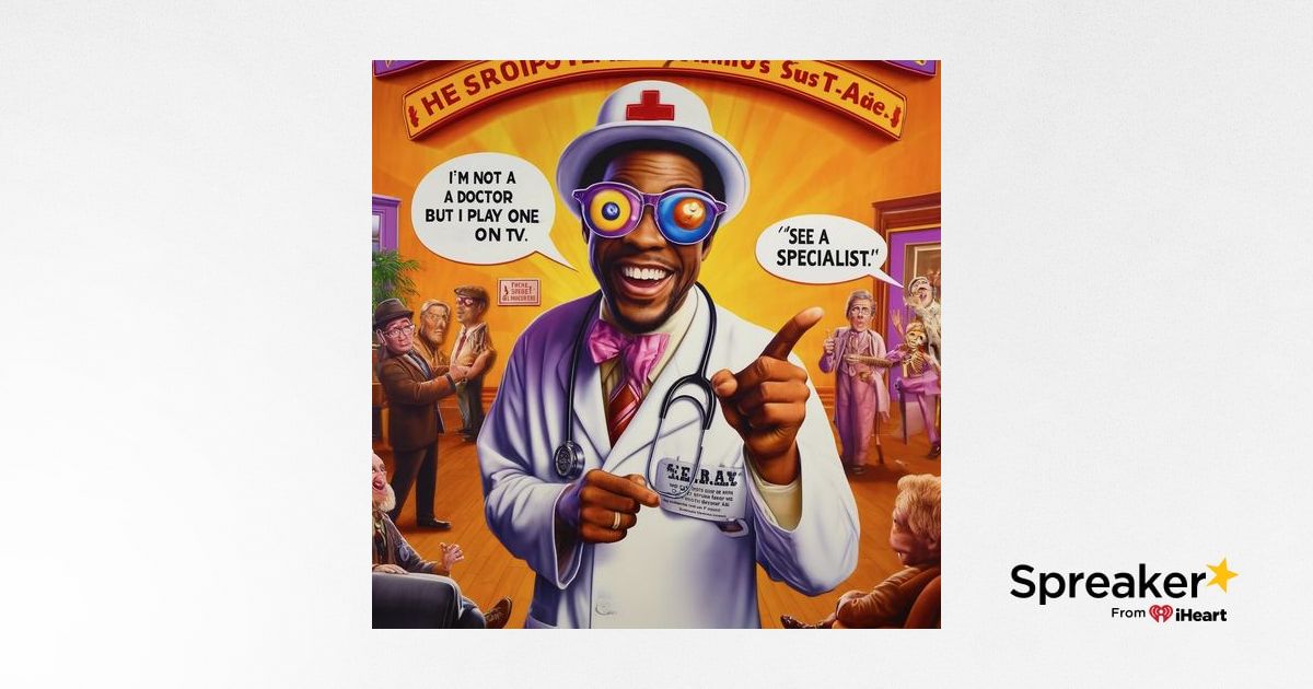 "I'm not a doctor, but I play one on TV. And when I see a symptom, I ...