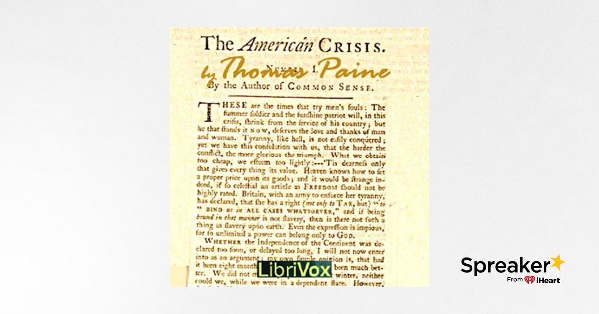 American Crisis aka "The Crisis", The by Thomas Paine (1737 - 1809)