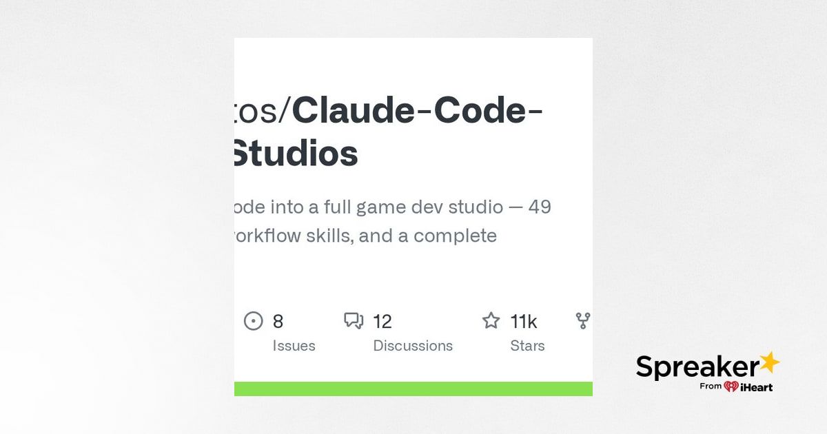 GitHub - Donchitos/Claude-Code-Game-Studios: Turn Claude Code into a ...