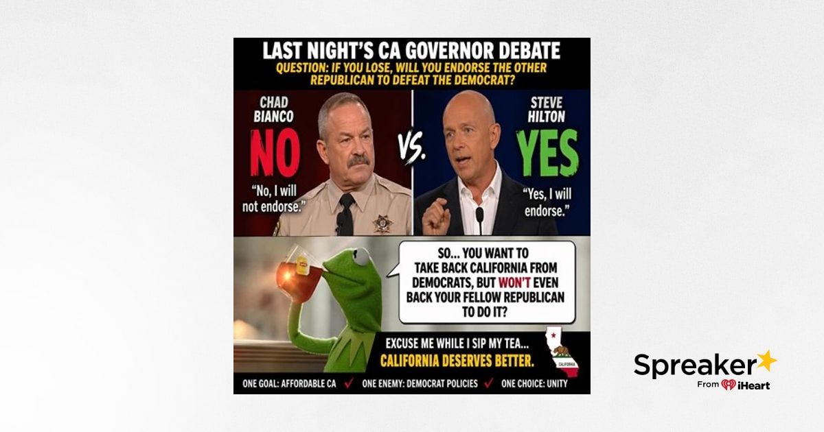 Gubernatorial Debate ~ A possible explantion for Sheriff Chad Bianco's ...