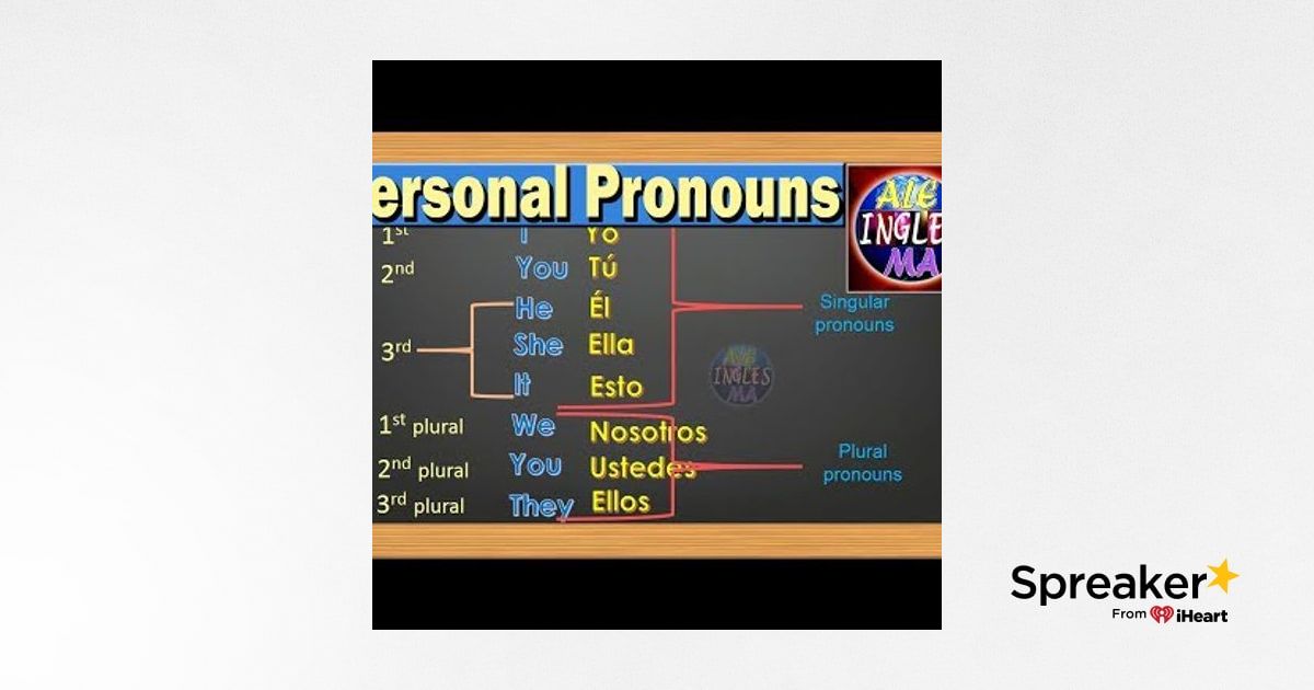 65. Pronombres Personales en Ingles - Personal Pronouns Lección # 1