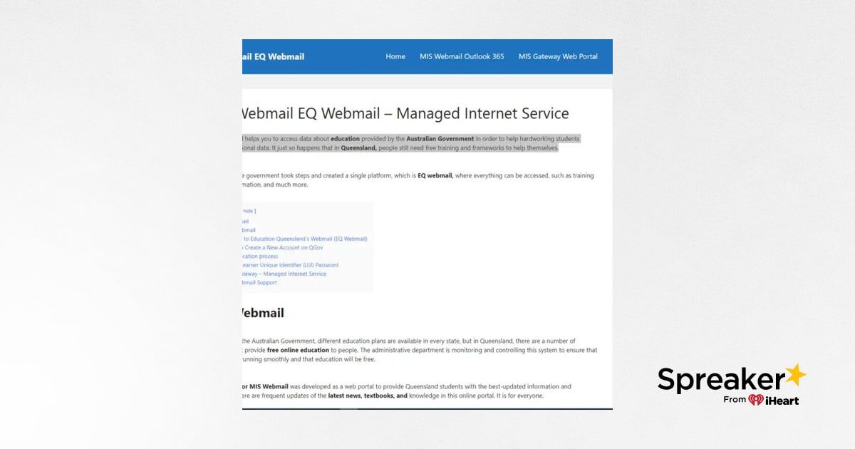 MIS Webmail EQ Webmail – Managed Internet Service