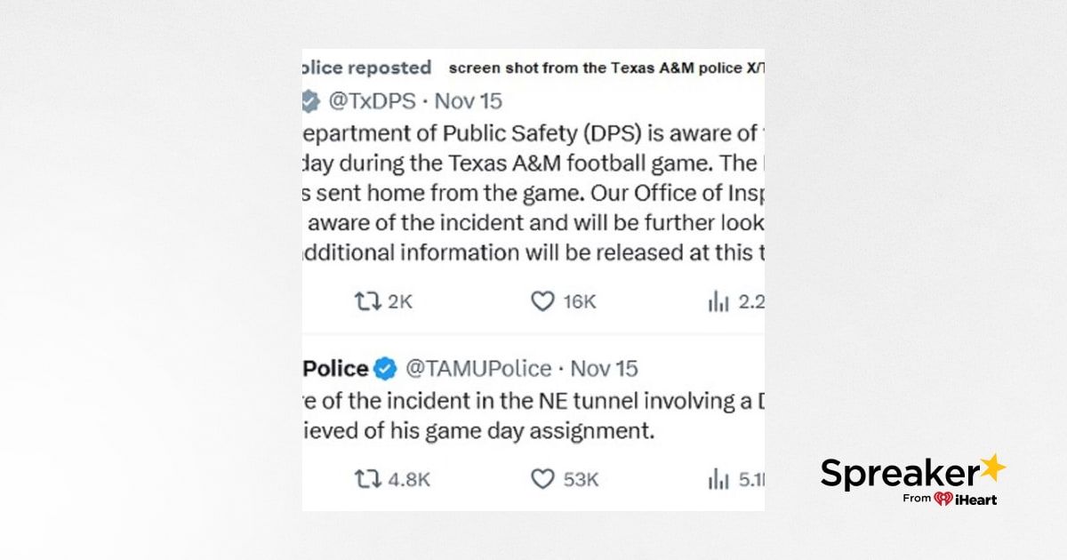 A DPS trooper ejected from the Texas A&M football game vs. South ...