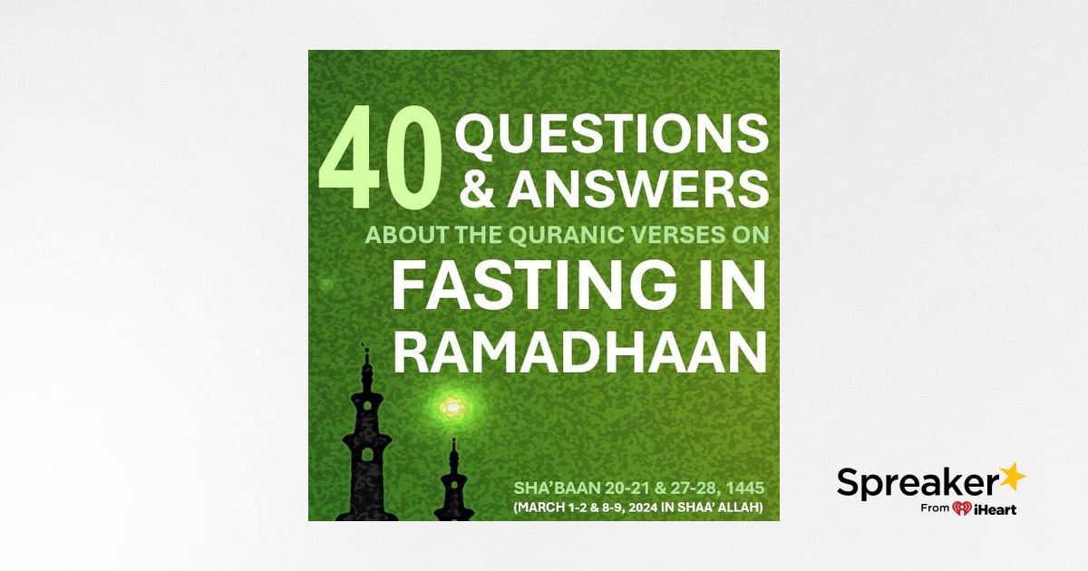 40 Questions & Answers About Fasting