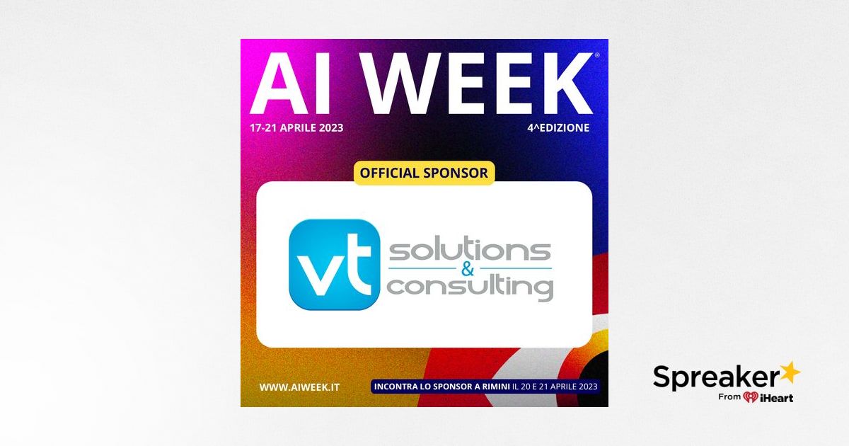 AI Week 2023: 4 chiacchiere con Elmiro Tavolaro di VT Solutions - e tu vieni a Rimini?