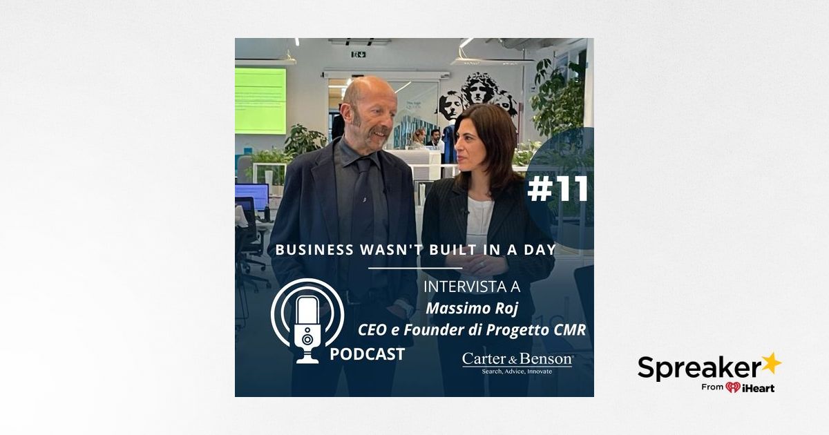 Massimo Roj, CEO e Founder di Progetto CMR racconta la sua storia e ...
