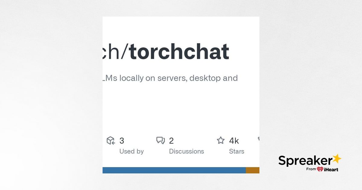 GitHub - pytorch/torchchat: Run PyTorch LLMs locally on servers, desktop and mobile