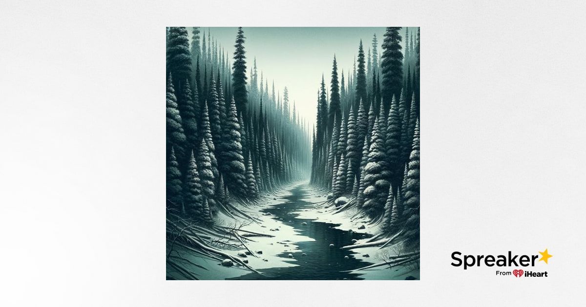 "Dark spruce forest frowned on either side of the frozen waterway.“