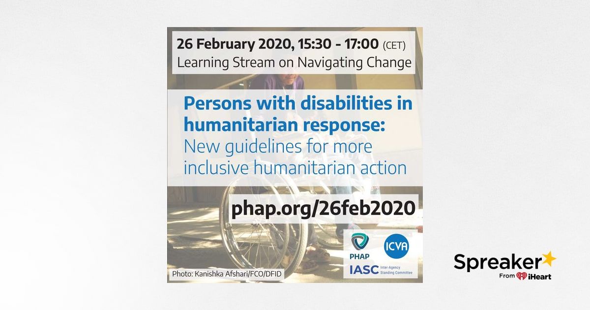 Persons with disabilities in humanitarian response: New guidelines for ...