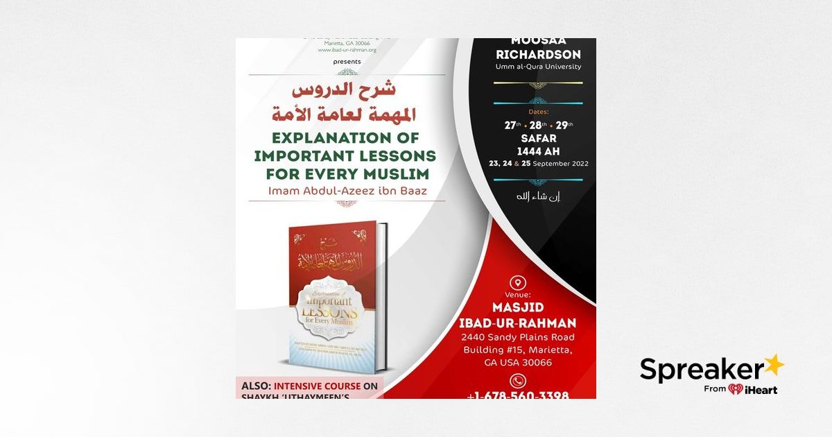 Important Lessons for Every Muslim Seminar