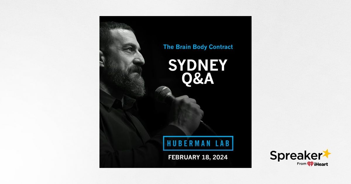 LIVE EVENT Q&A: Dr. Andrew Huberman at the ICC Sydney Theatre