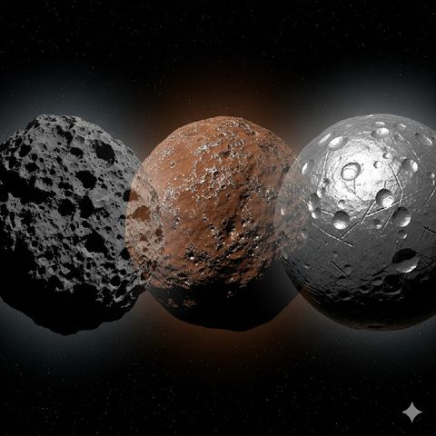 Cosmic Fossils: Decoding the Three Types of Asteroids and Their Secrets