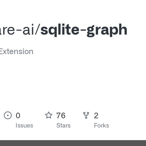 GitHub - agentflare-ai/sqlite-graph: SQLite Graph Extension