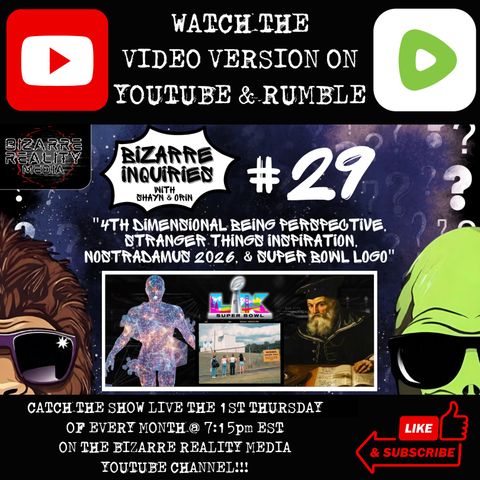 Bizarre Inquiries #29 "4th Dimensional Being Perspective, Stranger ...