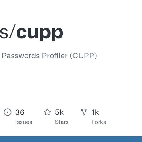 GitHub - Mebus/cupp: Common User Passwords Profiler (CUPP)