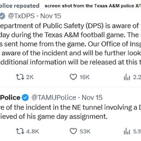 A DPS trooper ejected from the Texas A&M football game vs. South ...