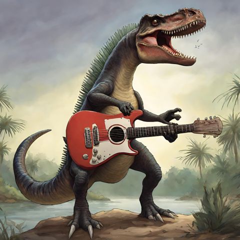 Los dinosaurios y la orquesta de salsa en Puerto Rico