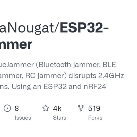 GitHub - EmenstaNougat/ESP32-BlueJammer: The ESP32-BlueJammer ...