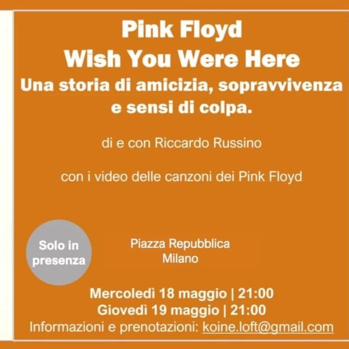 Intervista a Riccardo Russino, paint it... Pink... Floyd, rassegna ...