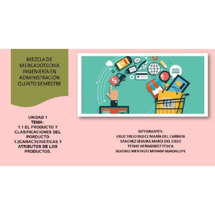 Tema 1.1 El producto y sus clasificaciones, 1.2 Carácteristicas y ...